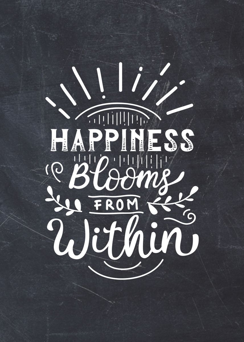 'Happiness Blooms' Poster by Hristiyana Tsvetkova | Displate