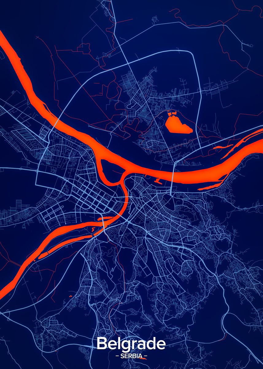 'Belgrade Serbia' Poster, picture, metal print, paint by GISARTISTS ...