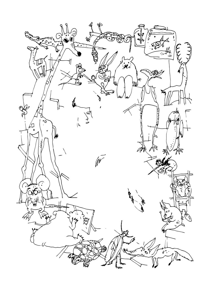 'My Funny Animals' Poster, picture, metal print, paint by ...