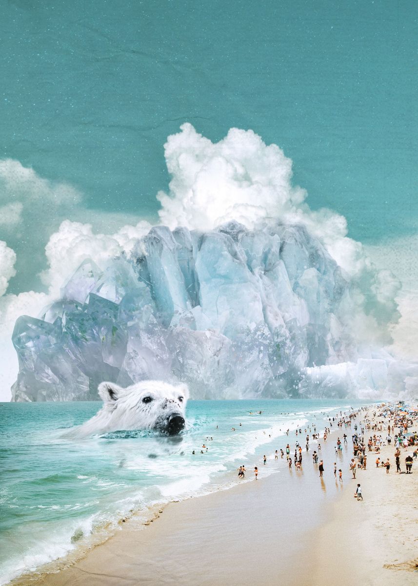 'Polar Bear ' Poster, picture, metal print, paint by J.Lu | Displate