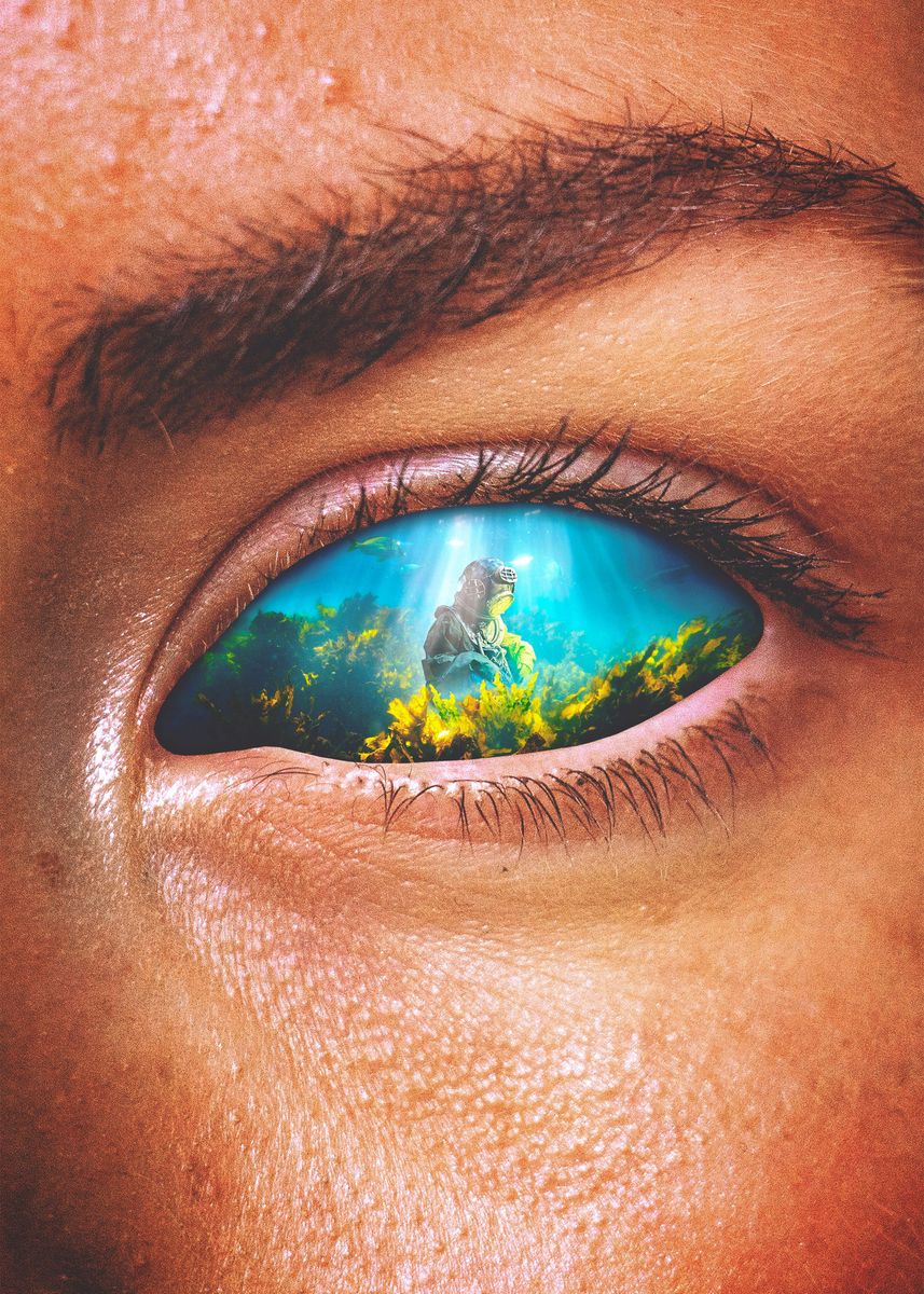 'Deep Sea' Poster, picture, metal print, paint by seam less | Displate