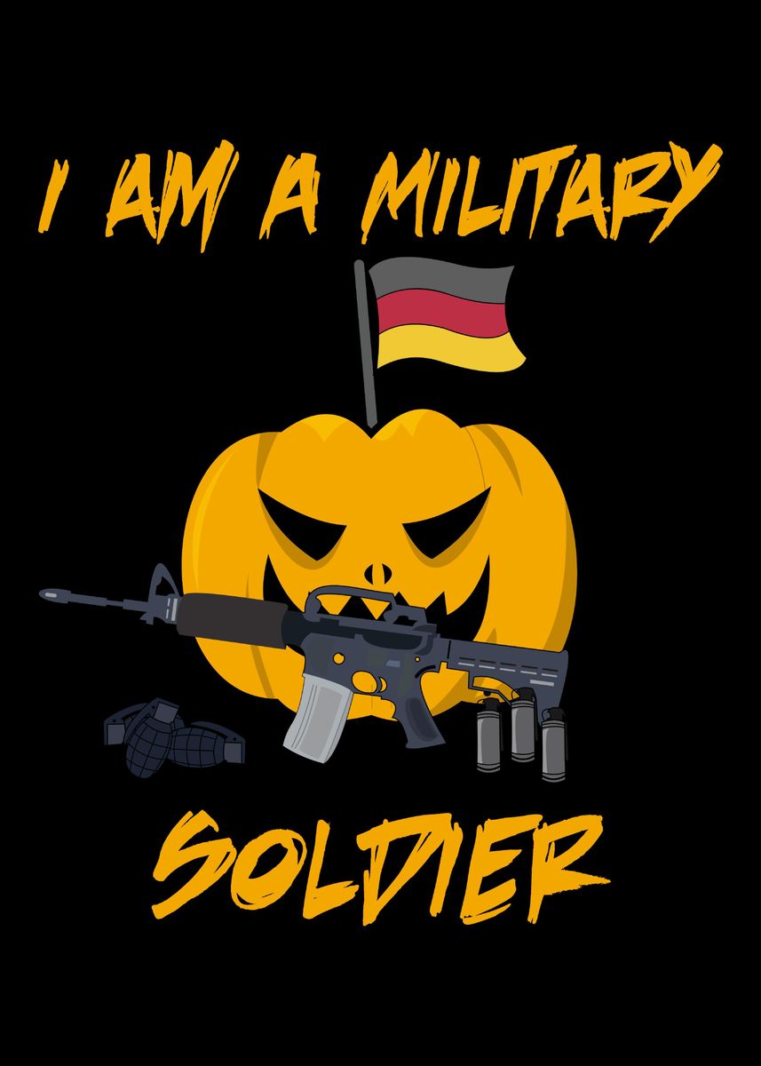 'Halloween Military Soldier' Poster, picture, metal print, paint by ...