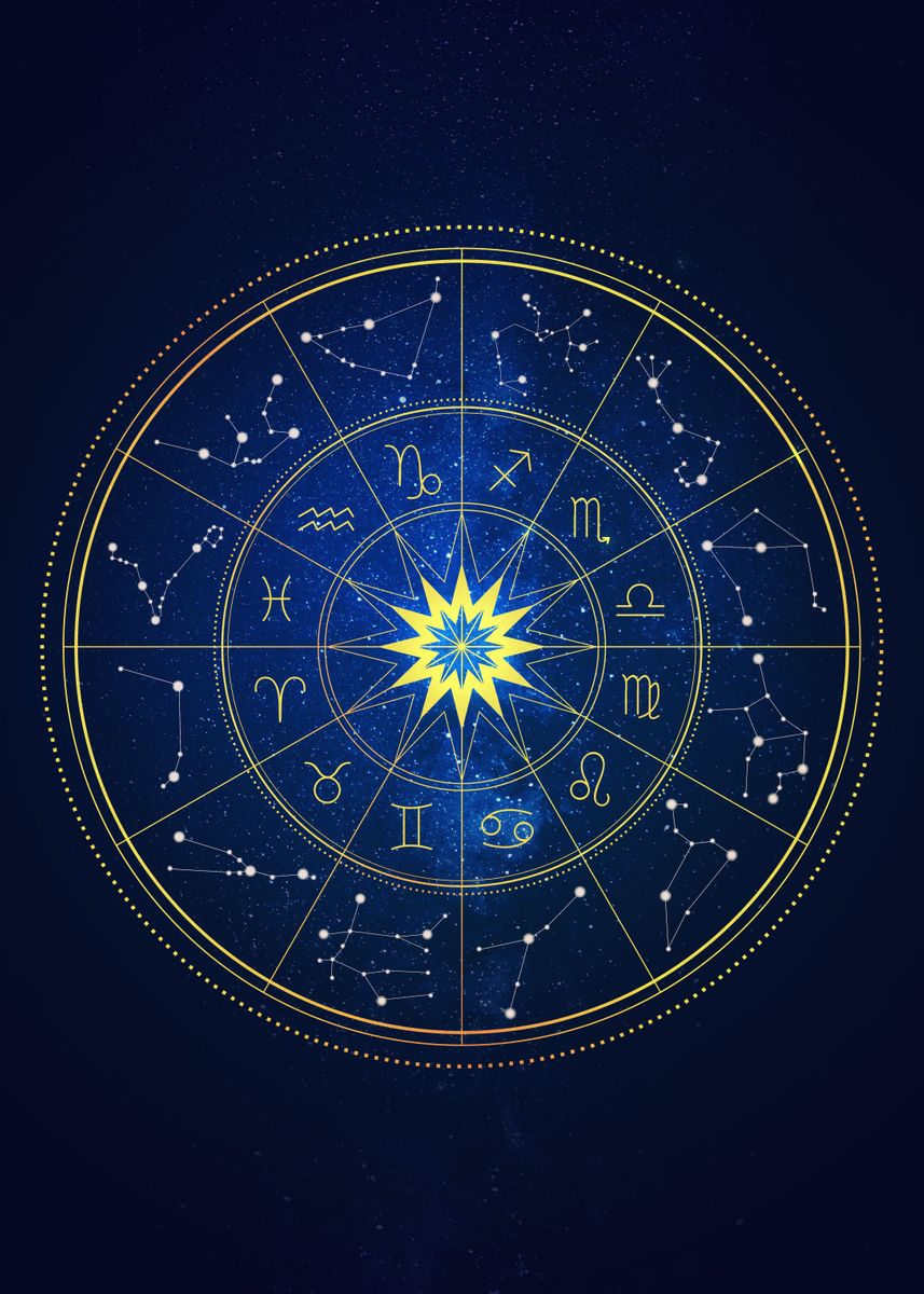 'Zodiac Babylonian Wheel' Poster, picture, metal print, paint by Bruno ...
