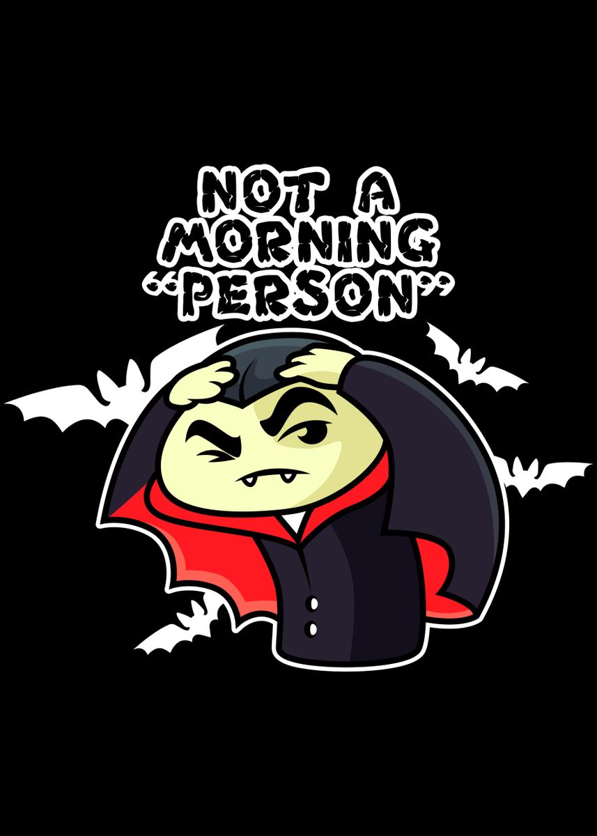 'Funny Vampire' Poster, picture, metal print, paint by ShirTom | Displate