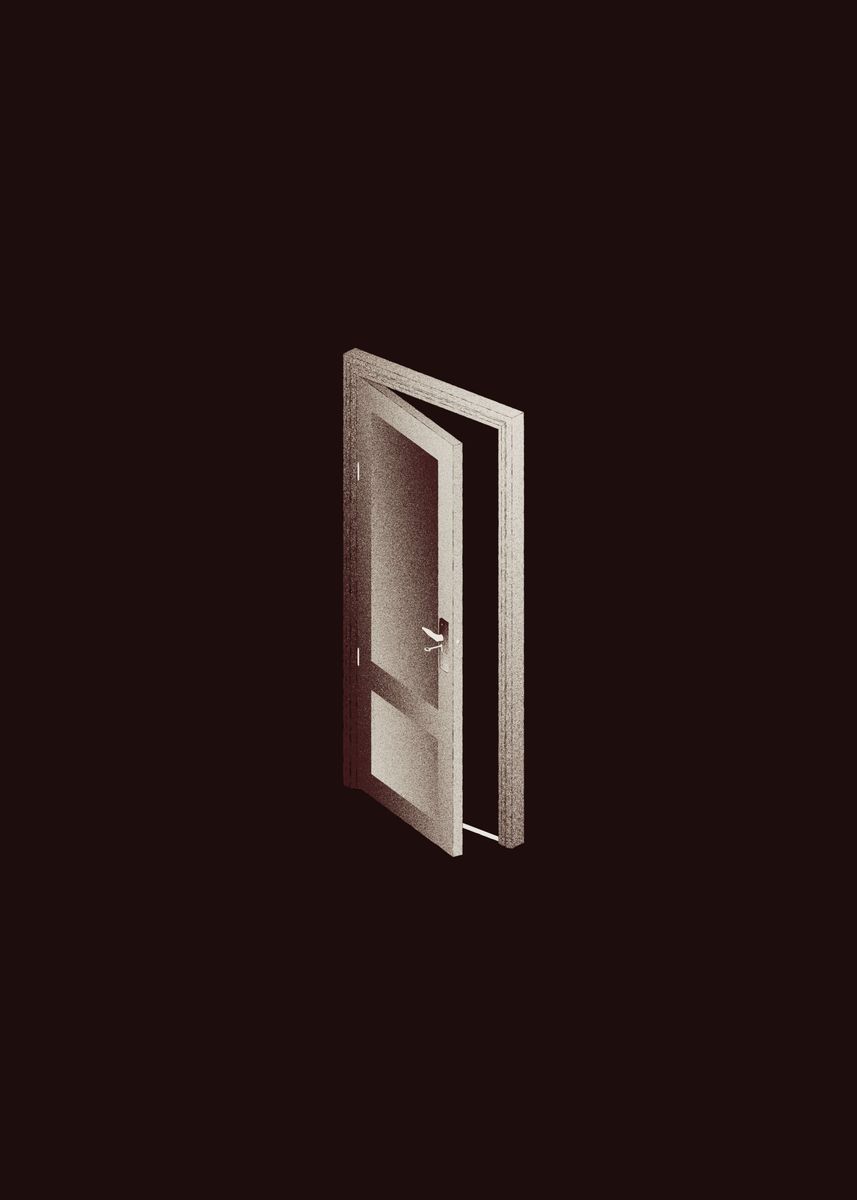 'Red Door' Poster, picture, metal print, paint by Do Fillâtre | Displate