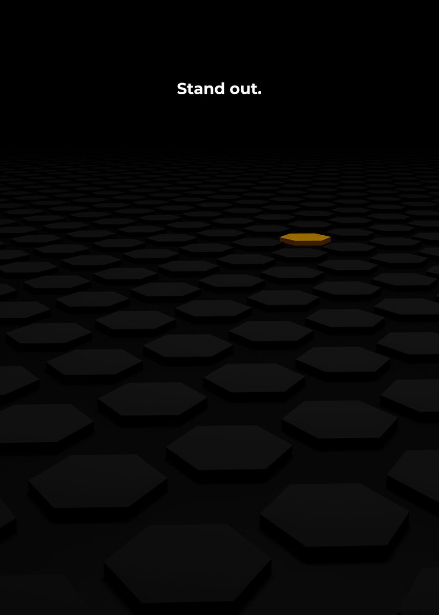 'Stand out' Poster, picture, metal print, paint by Fako | Displate