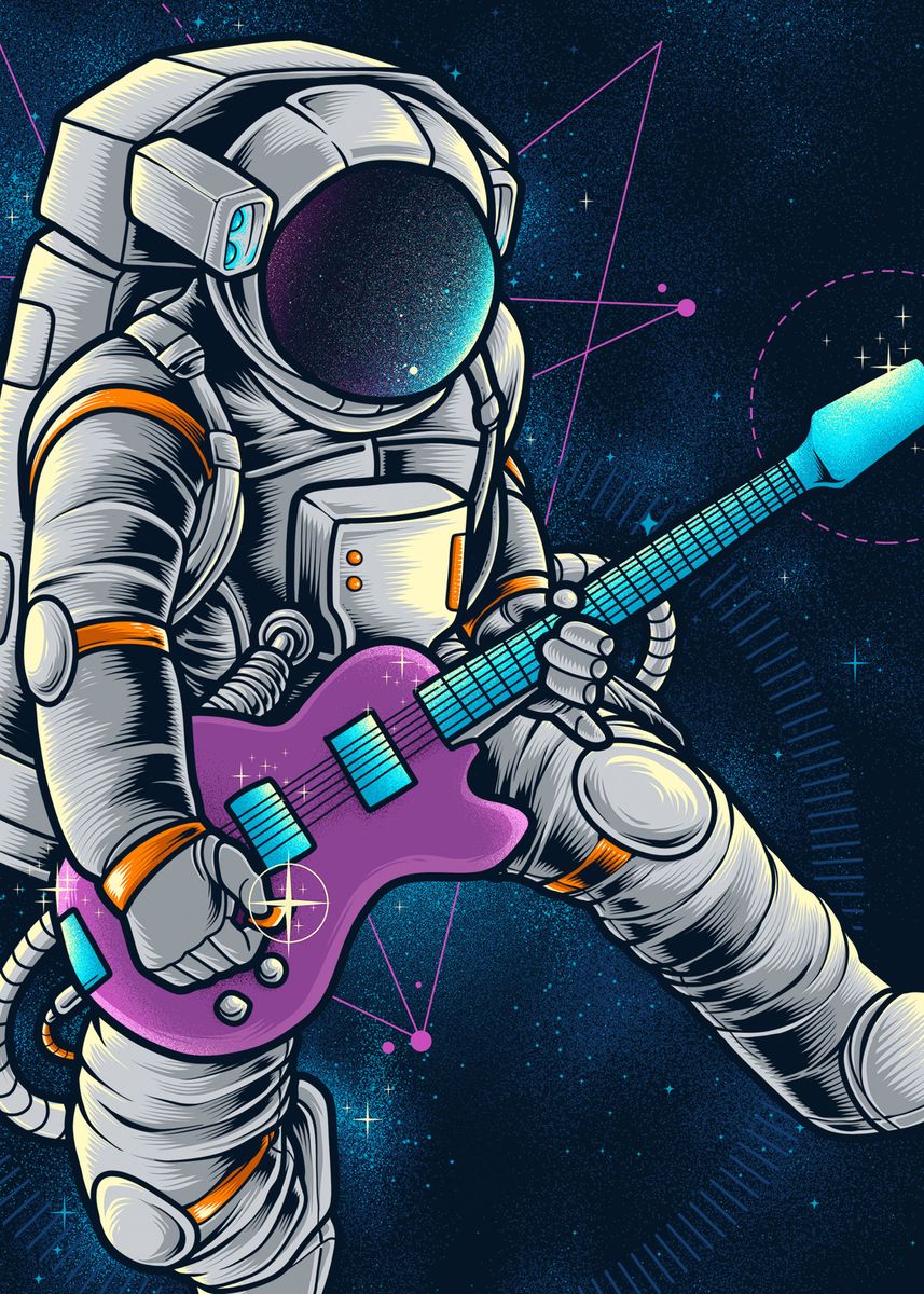 'Space Rocker 2' Poster, picture, metal print, paint by Angoes25 ...