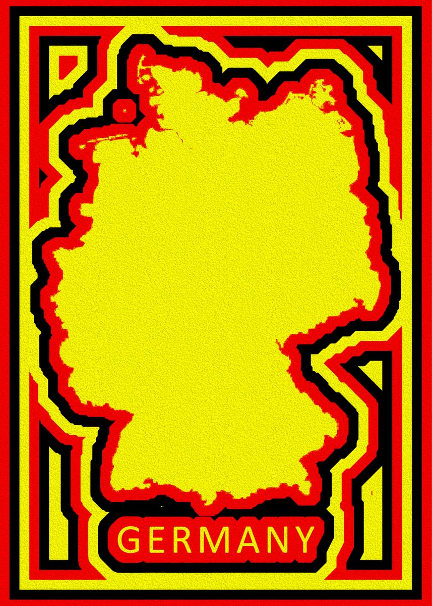 'Germany' Poster, picture, metal print, paint by City Map Art Prints ...