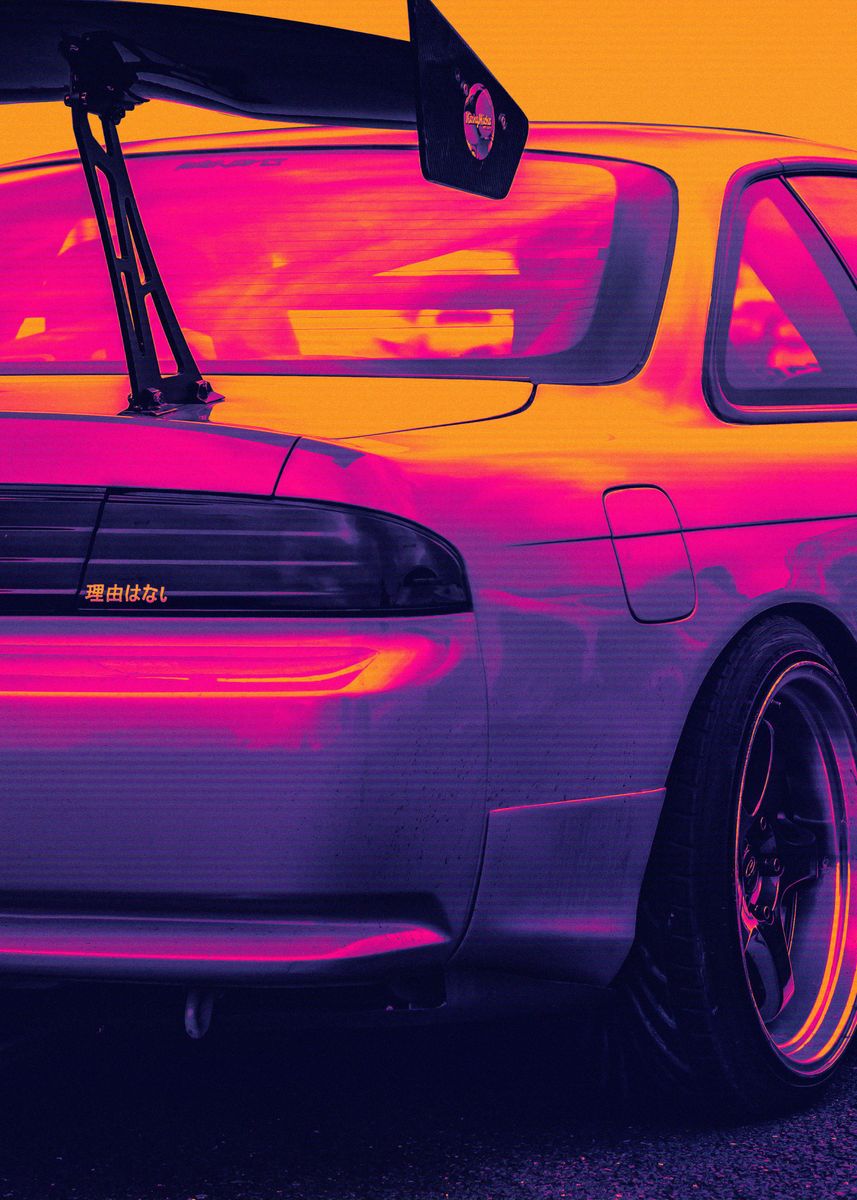 'NISSAN SILVIA S14' Poster by Exhozt | Displate