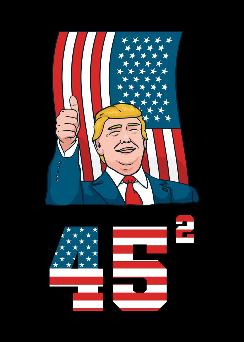 'Donald Trump 2020 American' Poster, picture, metal print, paint by ...