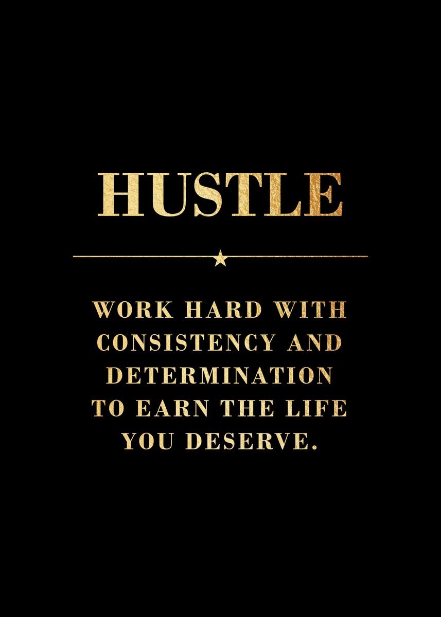 'Hustle' Poster, picture, metal print, paint by Adam | Displate
