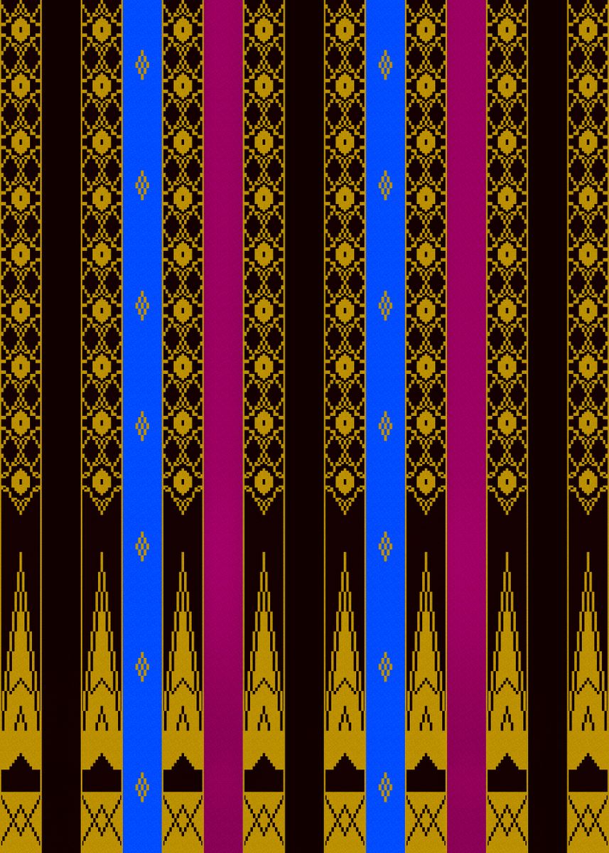 'sarung motif pattern 9' Poster, picture, metal print, paint by ...