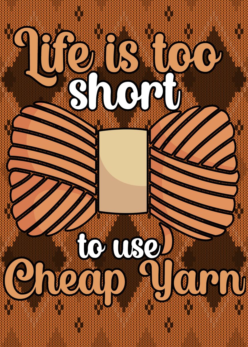 'Knitting Crochet Yarn' Poster, picture, metal print, paint by ...