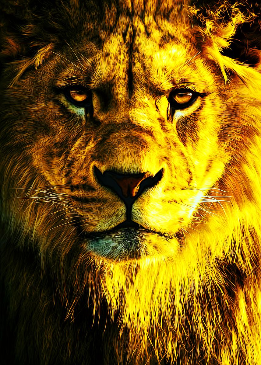 'Lion Poster' Poster by D A N | Displate