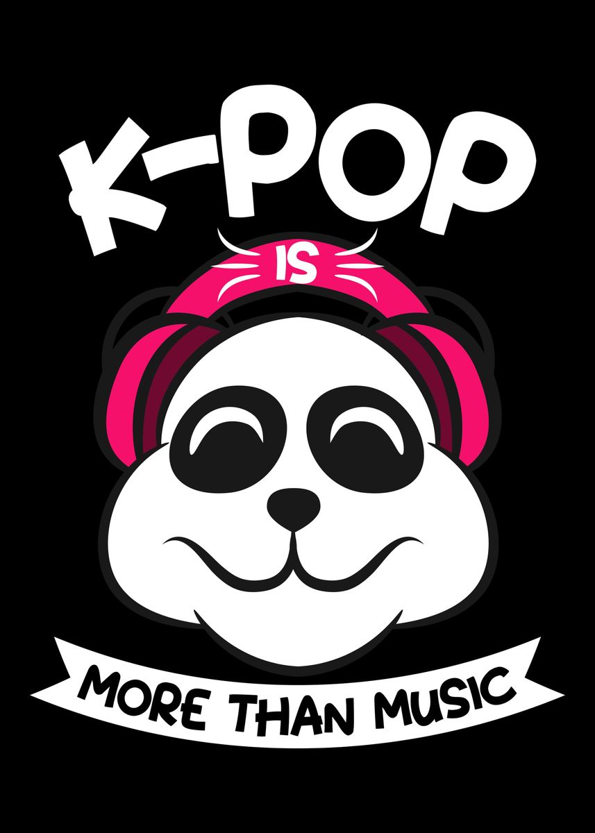 'KPop Panda Korean Music' Poster, picture, metal print, paint by ...