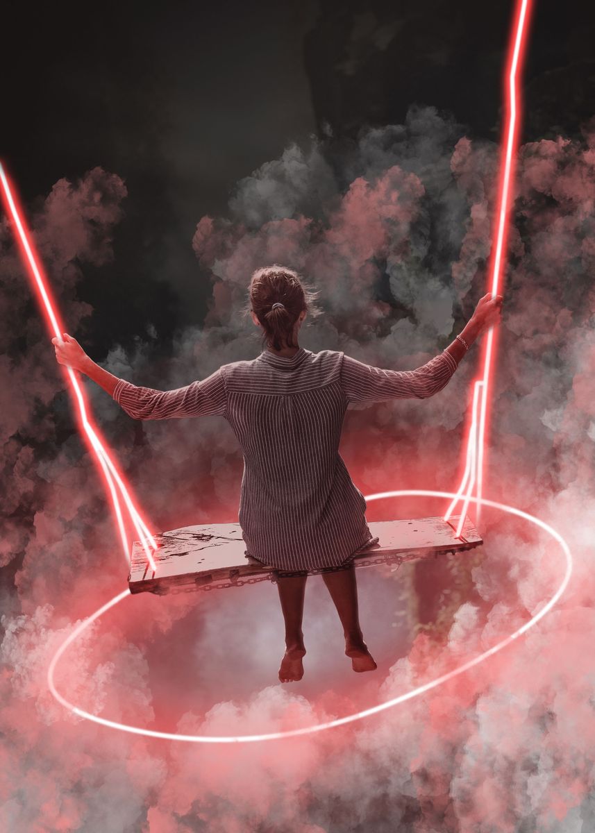 'Neon Swing' Poster by NicoleCindy | Displate