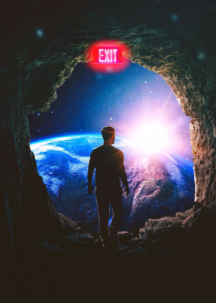 'Exit' Poster by seam less | Displate