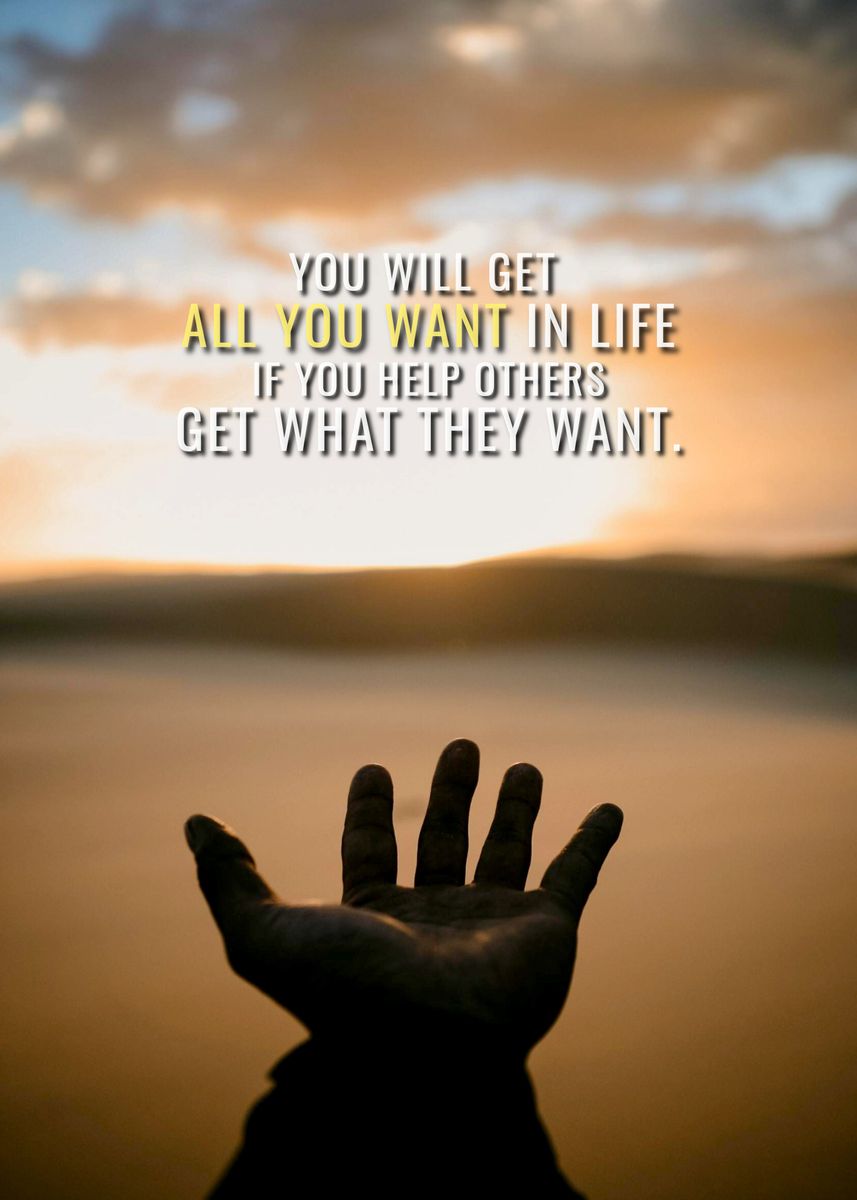 'Get all you want' Poster by Millionaire Quotes | Displate