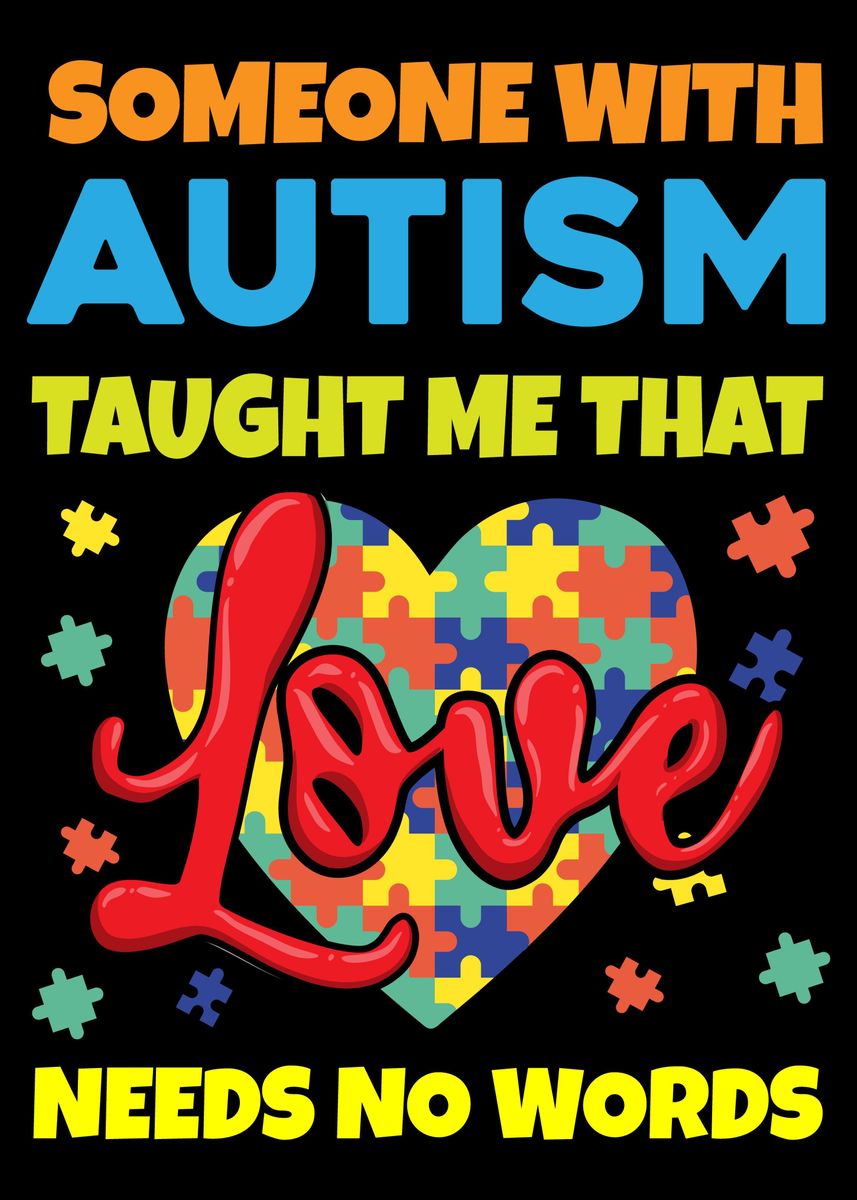 'Autism Special Handicap Su' Poster, picture, metal print, paint by ...