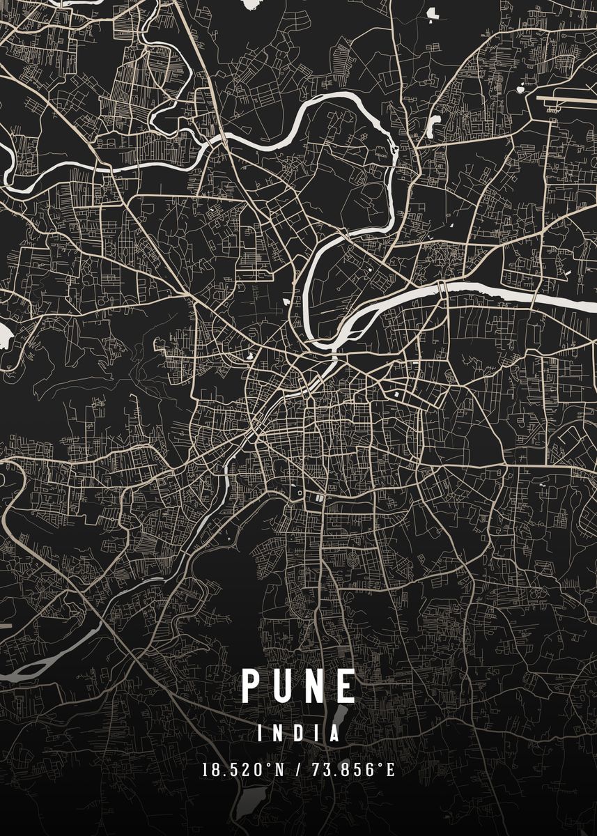 'Pune India' Poster, picture, metal print, paint by Five Senses Art ...