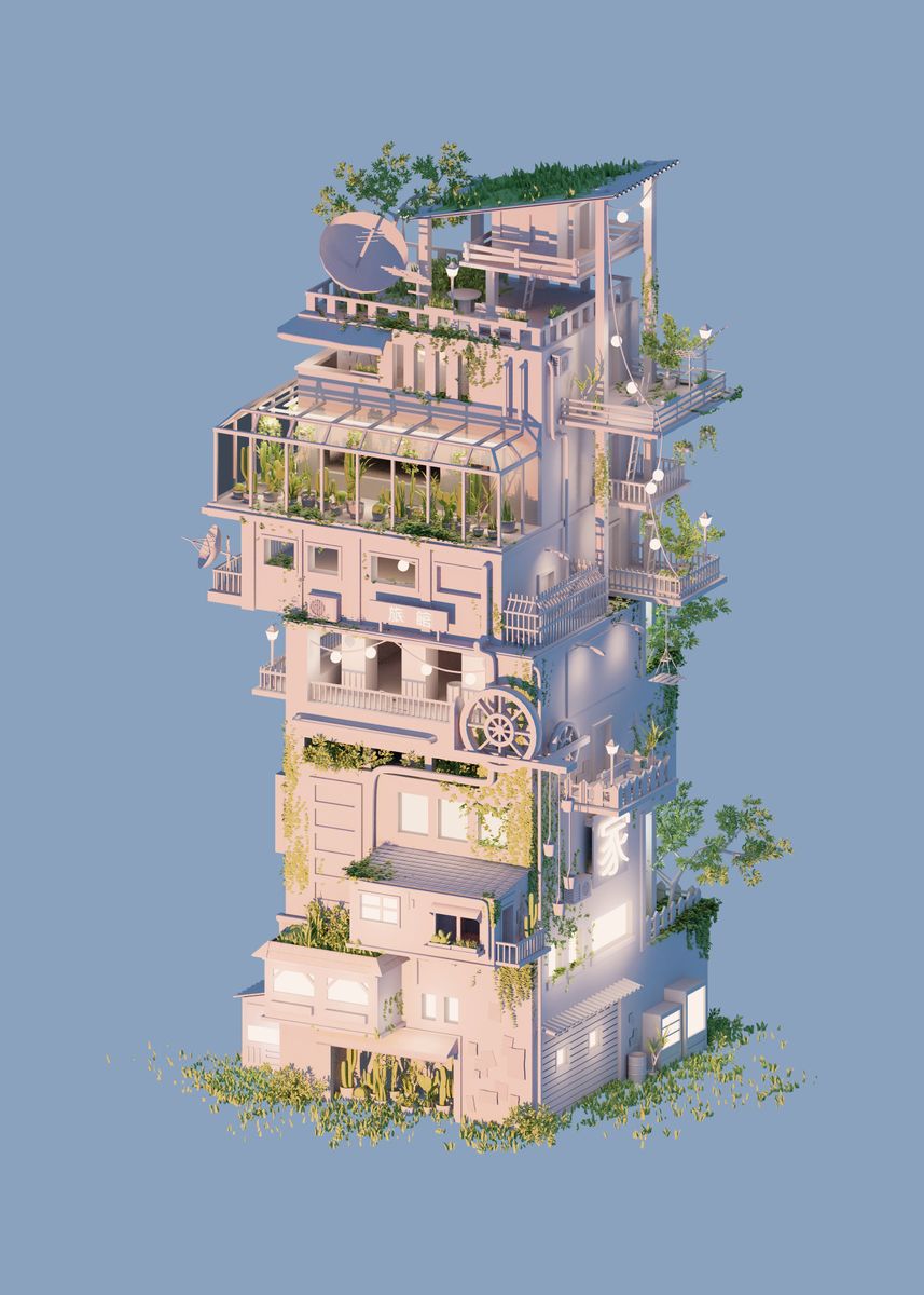 'Utopia Sunset' Poster by Do Fillâtre | Displate