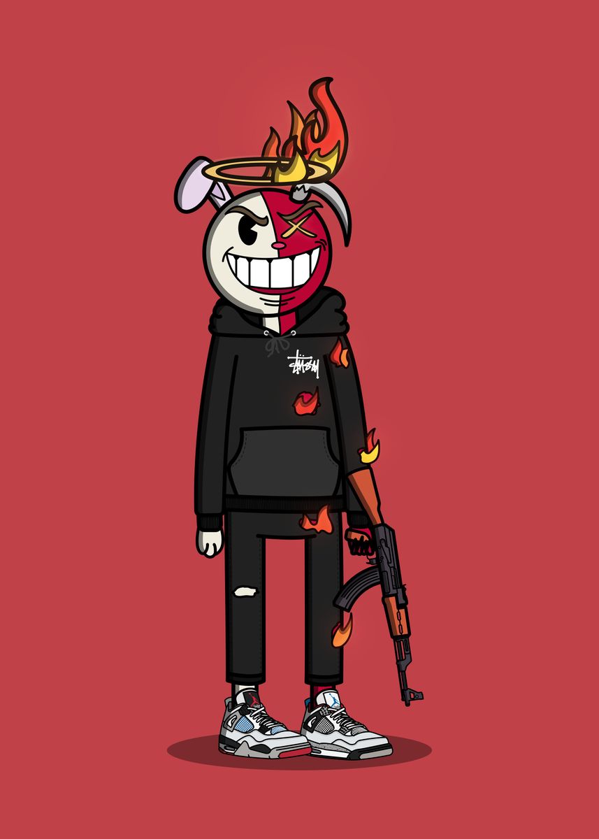 'Half Evil Hypebeast' Poster, picture, metal print, paint by Heat ...