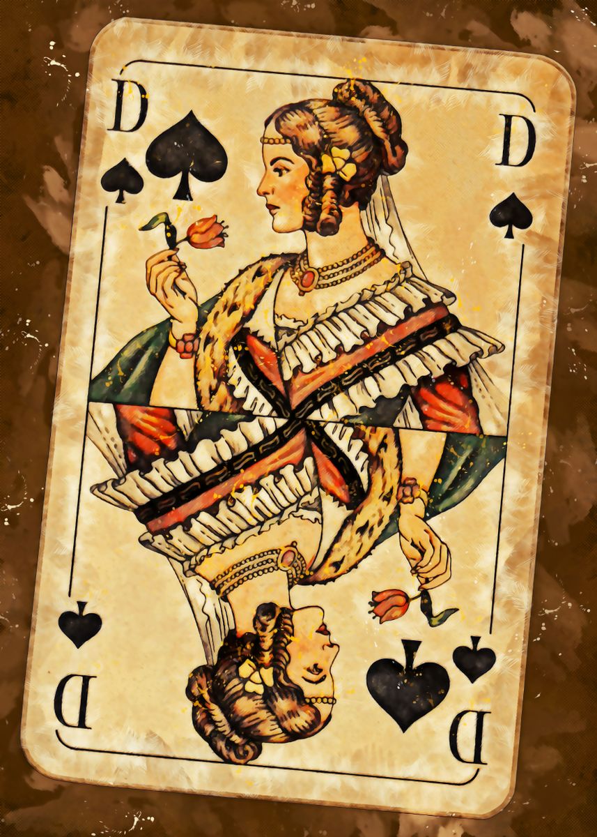 'retro playing card 1' Poster, picture, metal print, paint by Popart ...