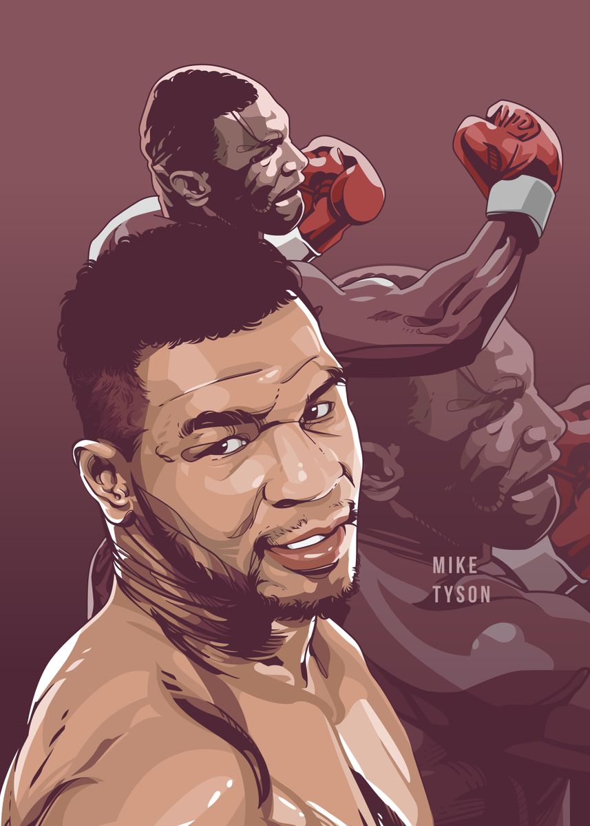 'Mike Tyson Boxer' Poster, picture, metal print, paint by Obiy Shinichi ...