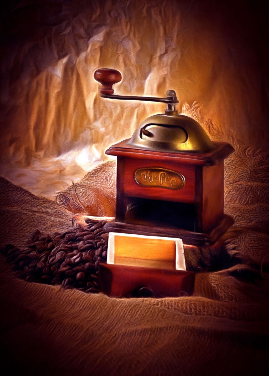 'vintage coffee grinder' Poster by Popart PosterS | Displate