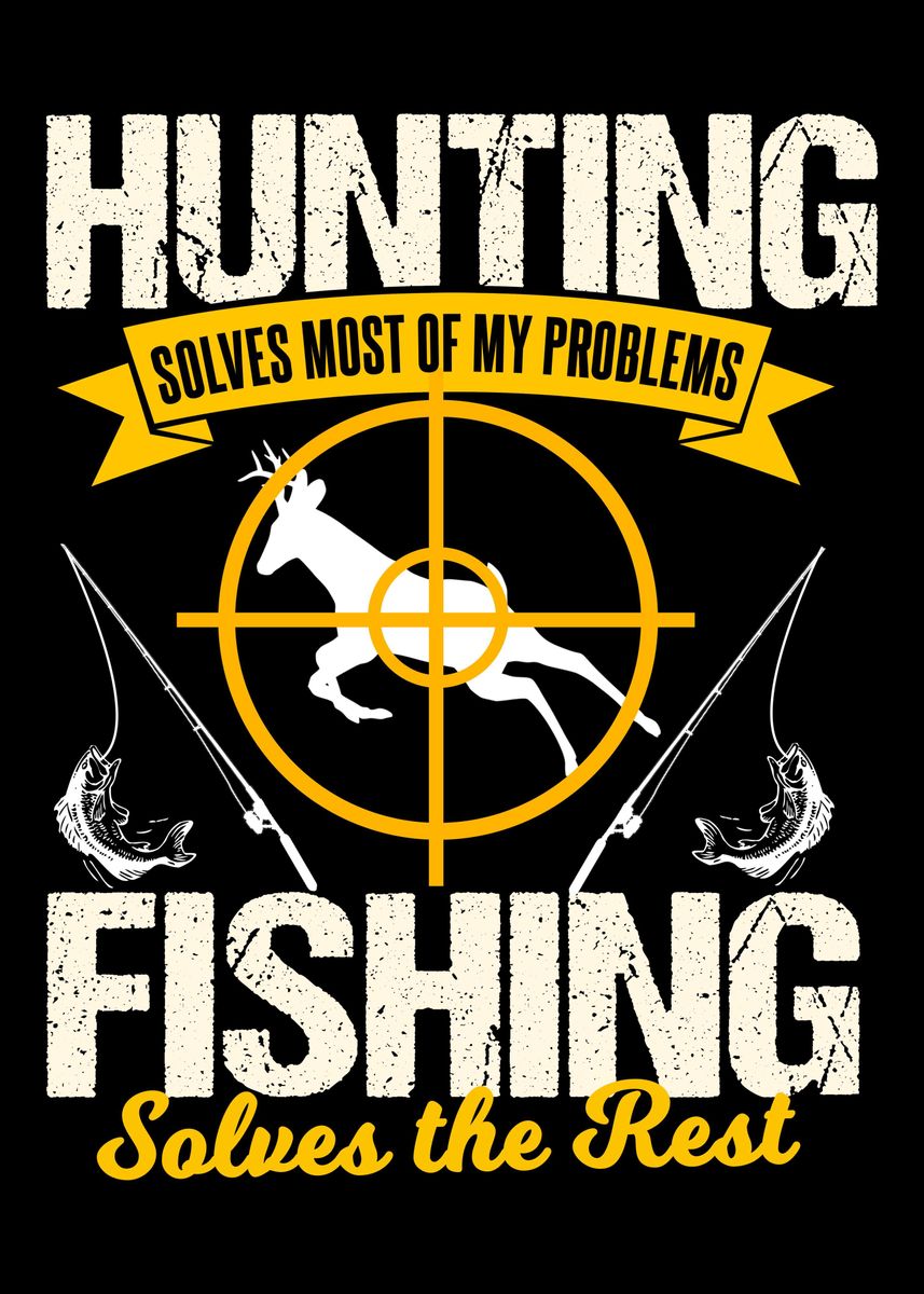 'Hunting Fishing' Poster by Cooldruck | Displate