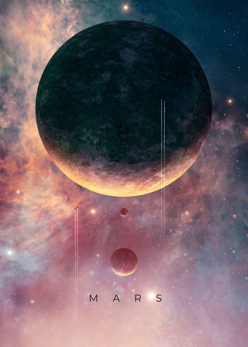 'Mars Planet' Poster, picture, metal print, paint by Nelva Andrea ...