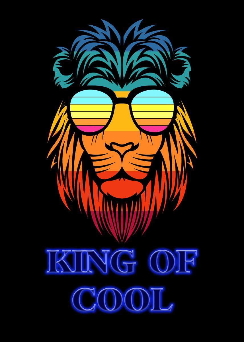 'King of Cool' Poster, picture, metal print, paint by tricky dee | Displate