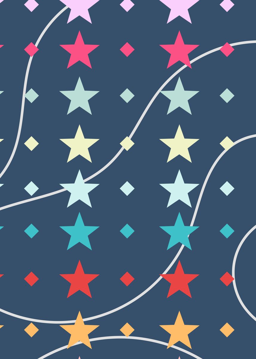 'Star pattern poster' Poster by Alfin Studio | Displate