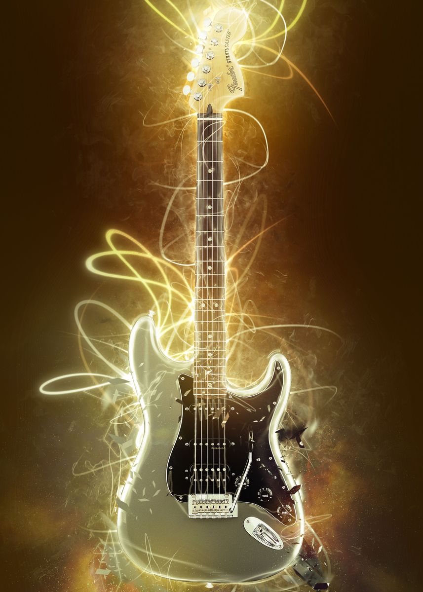 'Guitar V6' Poster, picture, metal print, paint by artisticdesign 1903 ...