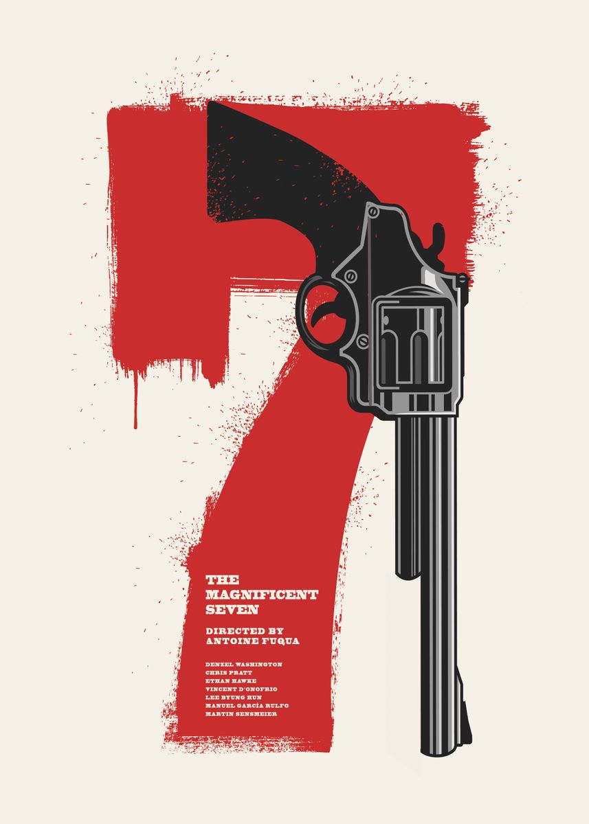 'The Magnificent Seven art' Poster, picture, metal print, paint by ...
