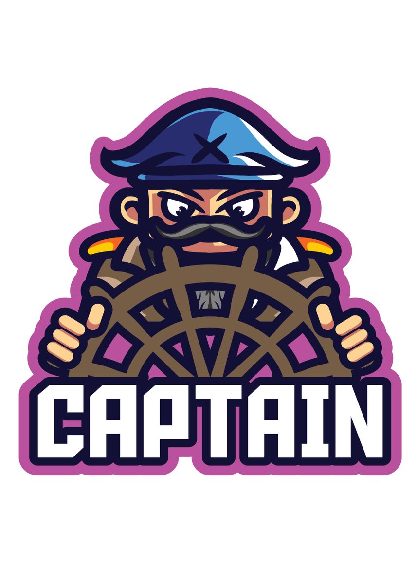 'Sailing Captain Yacht' Poster by Steven Zimmer | Displate