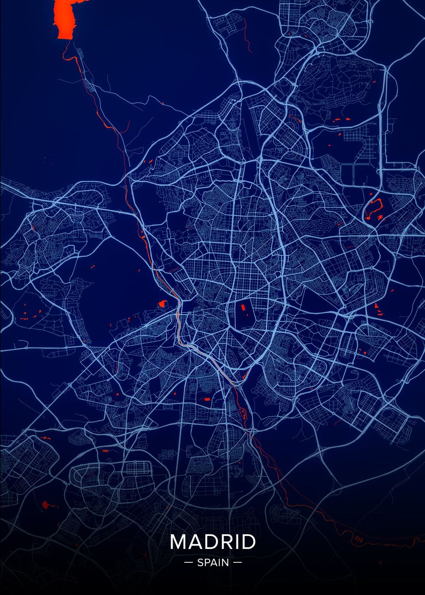 'Madrid Spain' Poster by GISARTISTS | Displate