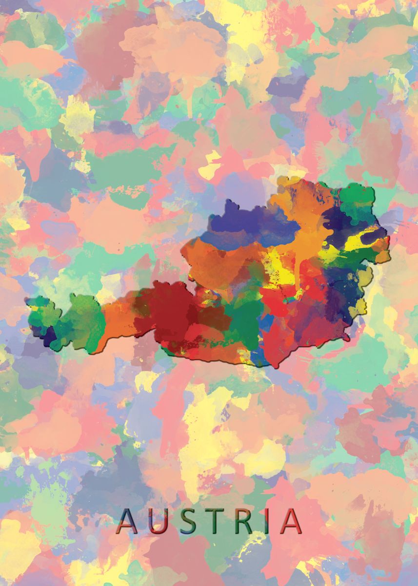 'Austria' Poster by City Map Art Prints | Displate