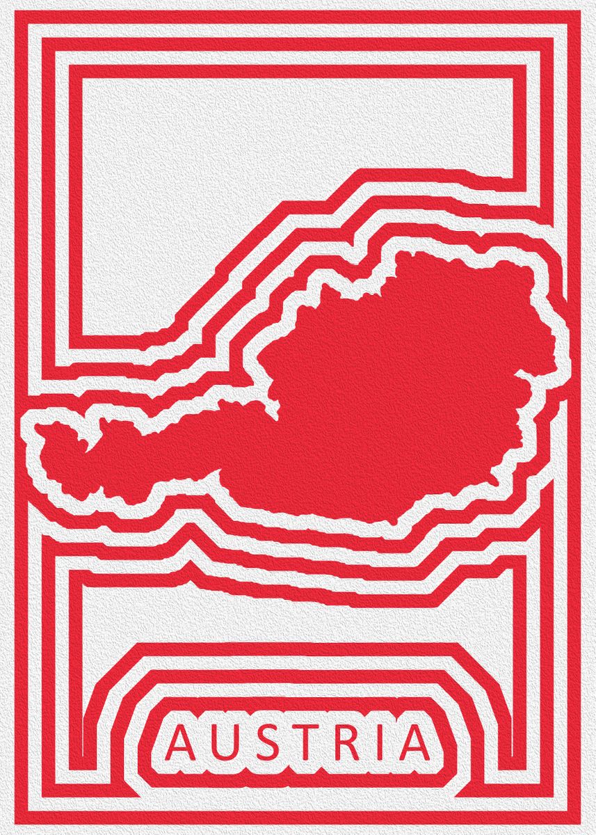 'Austria' Poster by City Map Art Prints | Displate
