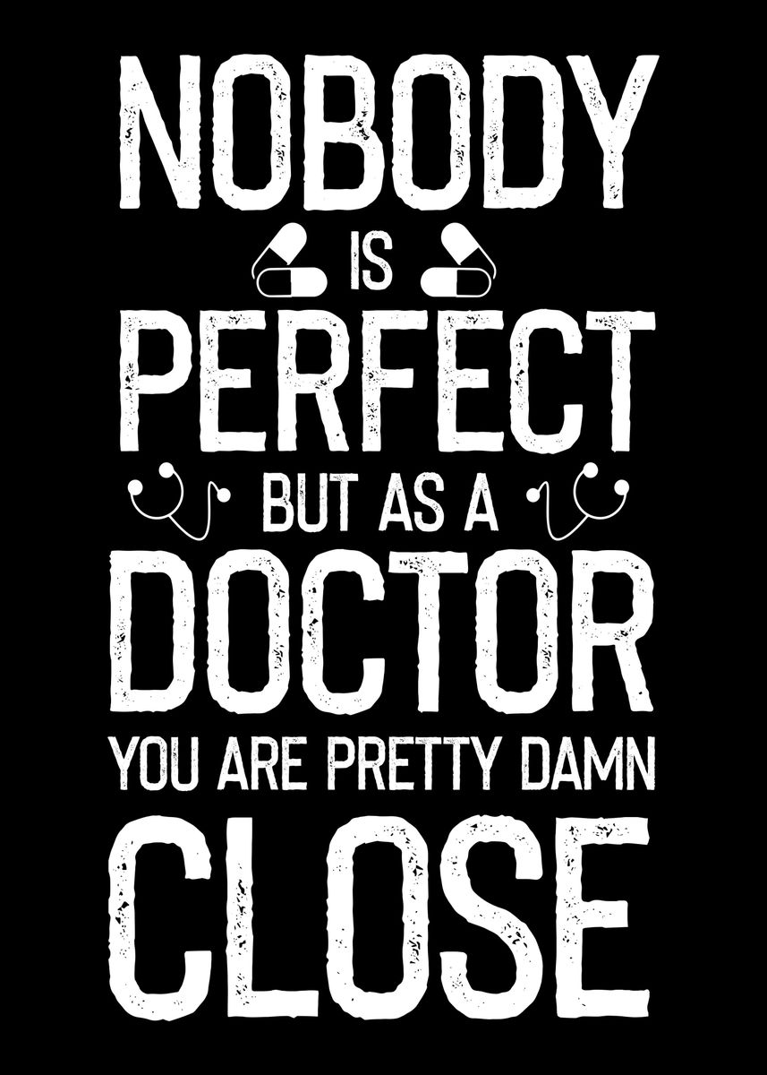 'doctor funny funny docto' Poster, picture, metal print, paint by ...
