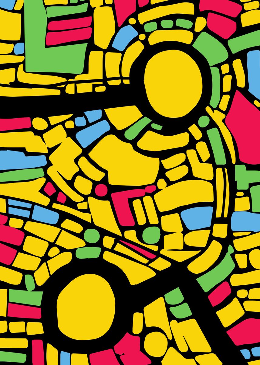 'city map art' Poster by Shahena | Displate