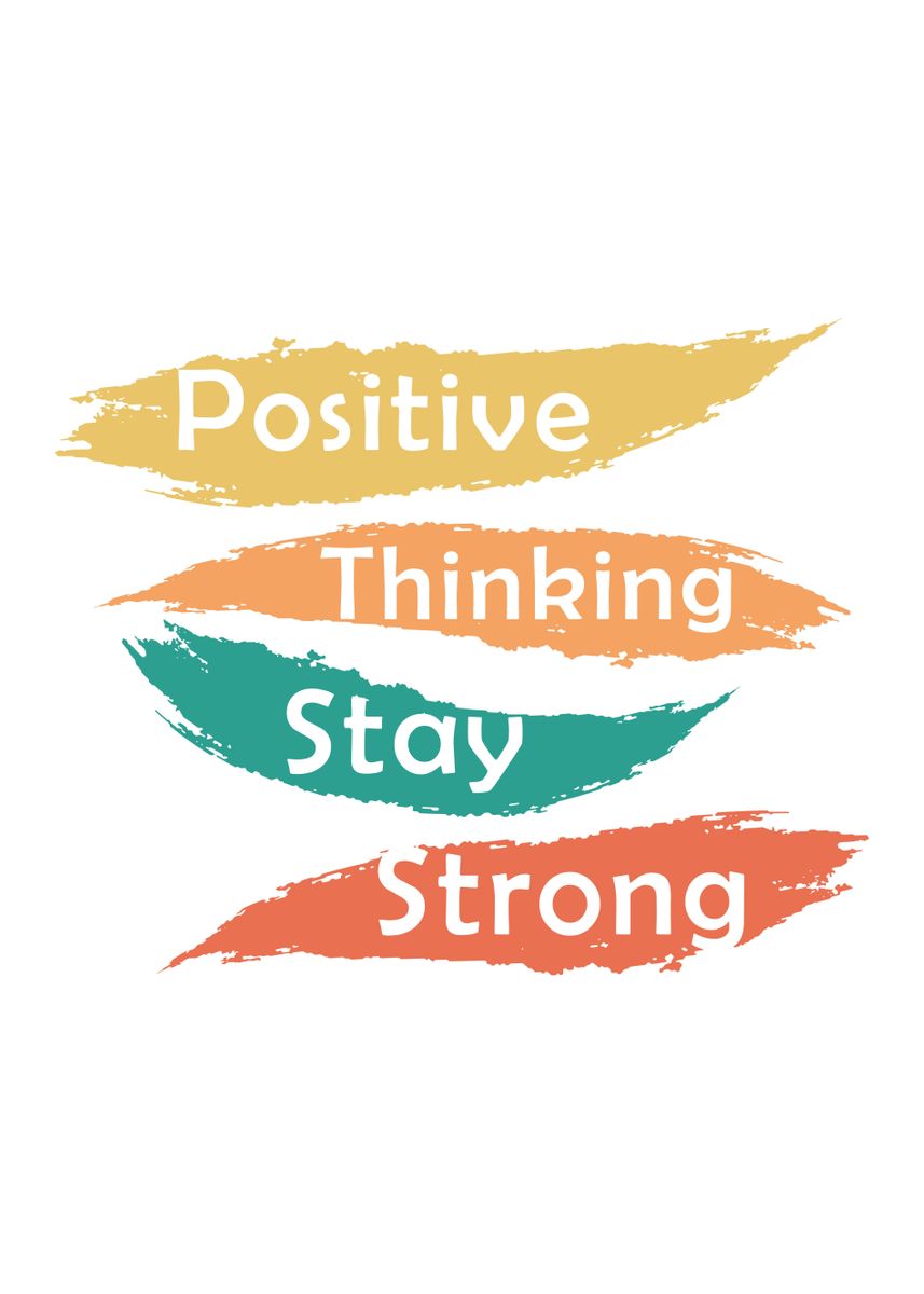 'Positive Thinking' Poster, picture, metal print, paint by Francois ...