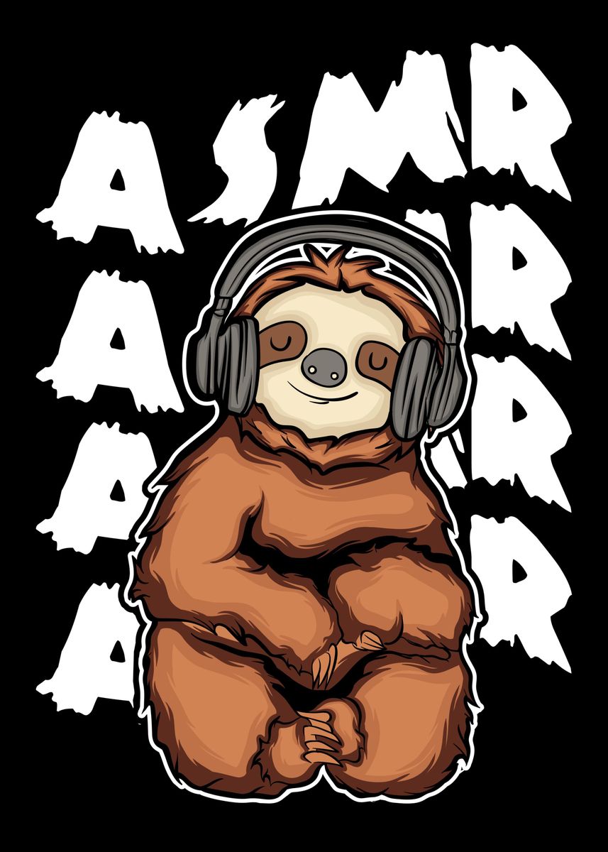 'ASMR Stimulus Fall Asleep' Poster, picture, metal print, paint by ...