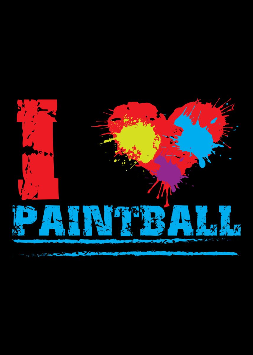 'Great Paintball Design For' Poster, picture, metal print, paint by ...