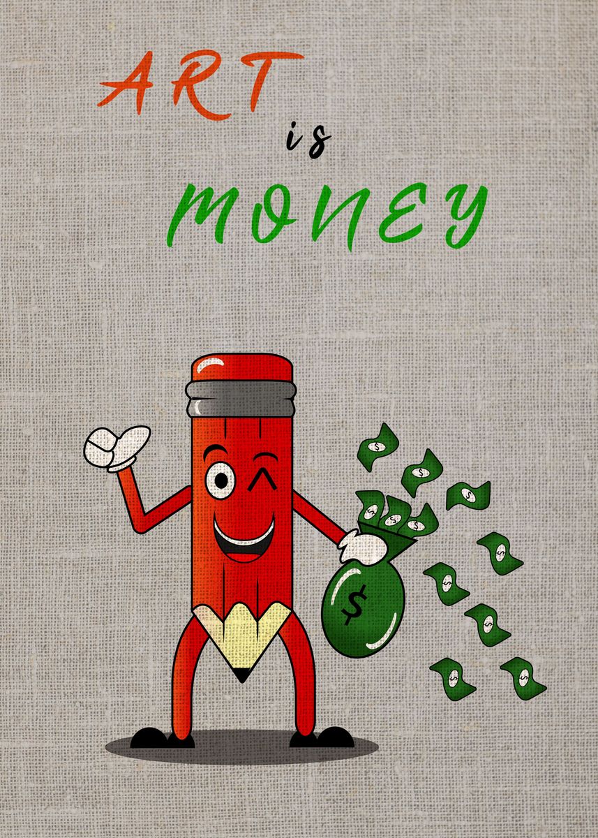 'Pencil in cartoon' Poster, picture, metal print, paint by ujang ...