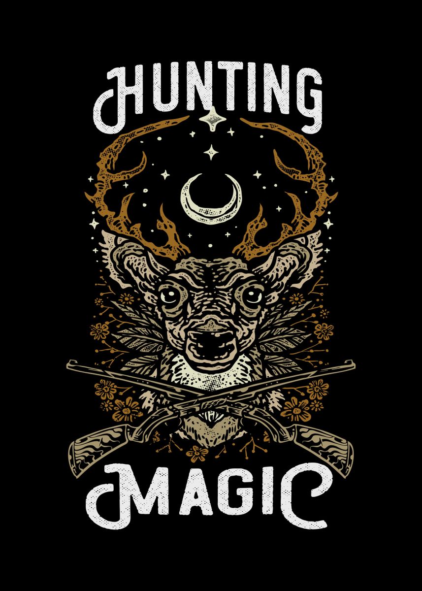 'Hunting Magic' Poster, picture, metal print, paint by Foxxy Merch ...