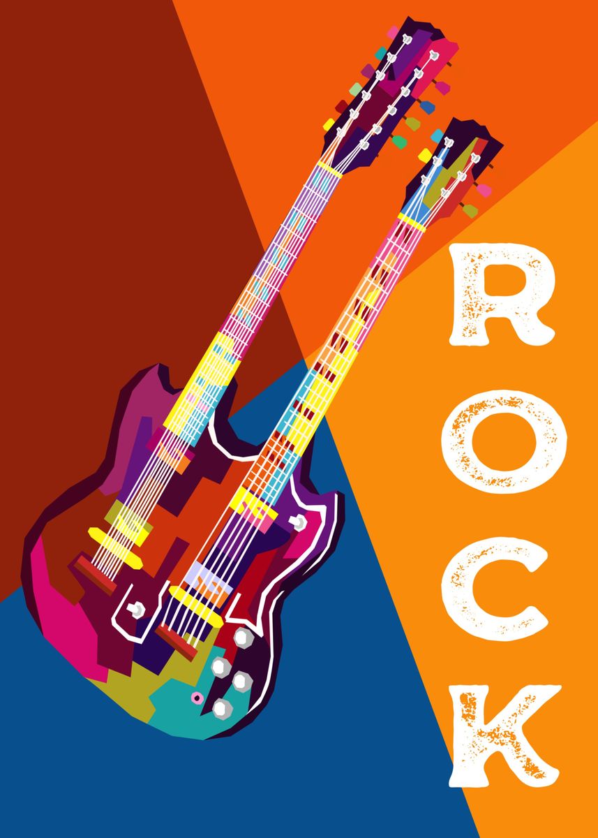 'Rock Guitar ' Poster, picture, metal print, paint by setiyadi setiyadi ...