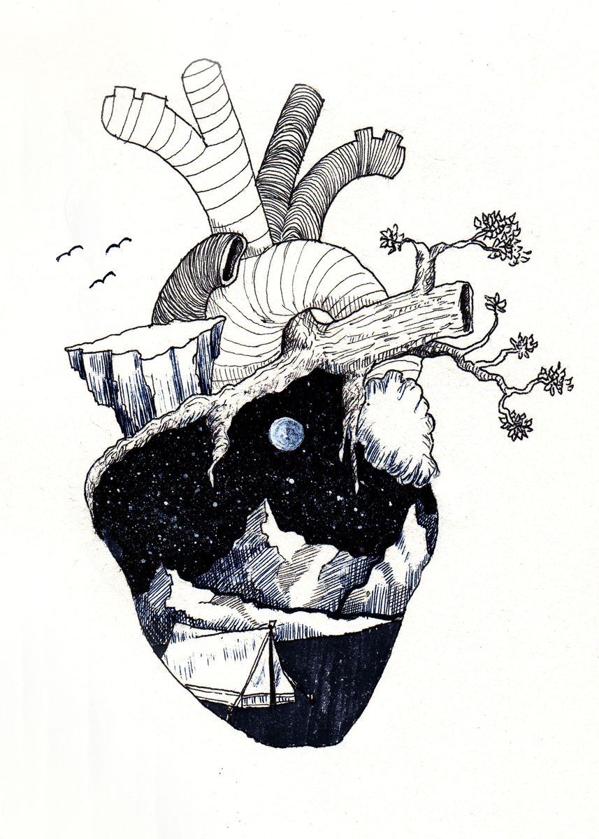 'Inside Your Heart' Poster, picture, metal print, paint by Kaleido ...