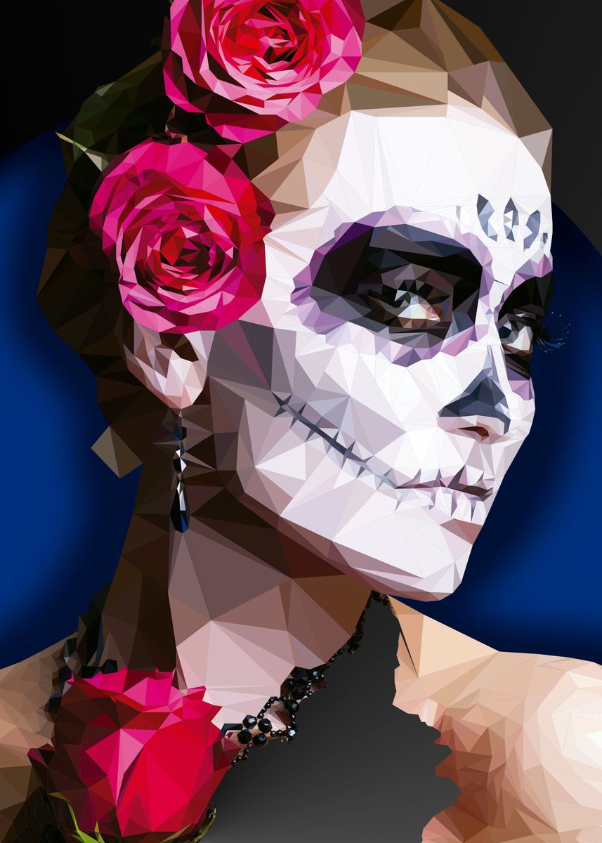 'La Catrina' Poster, picture, metal print, paint by Bryan Millet | Displate