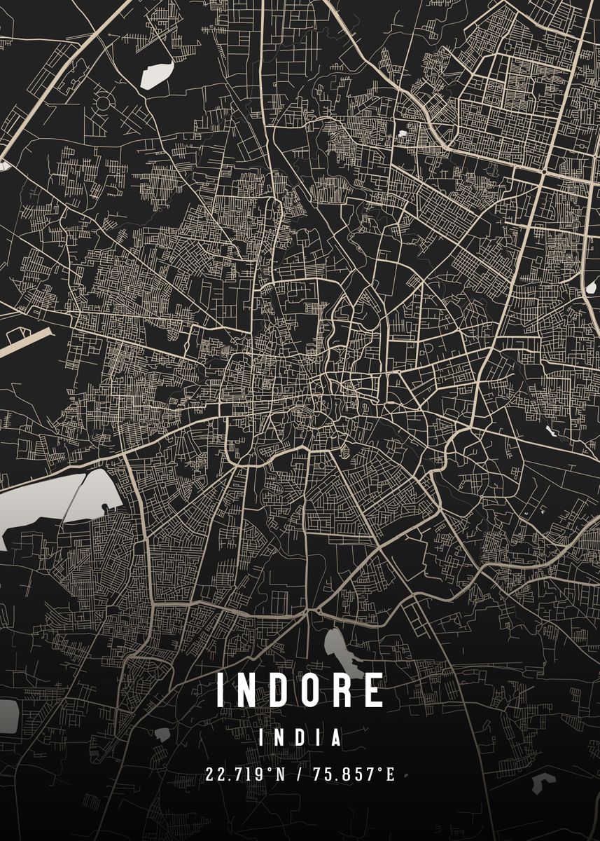 'Indore India' Poster, picture, metal print, paint by Five Senses Art ...